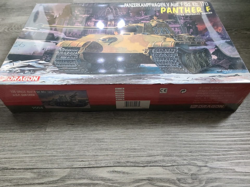 1994 DML 1:35 Panzerkampfwagen V Ausf.F Panther F Kit Model Tank #9008 ...