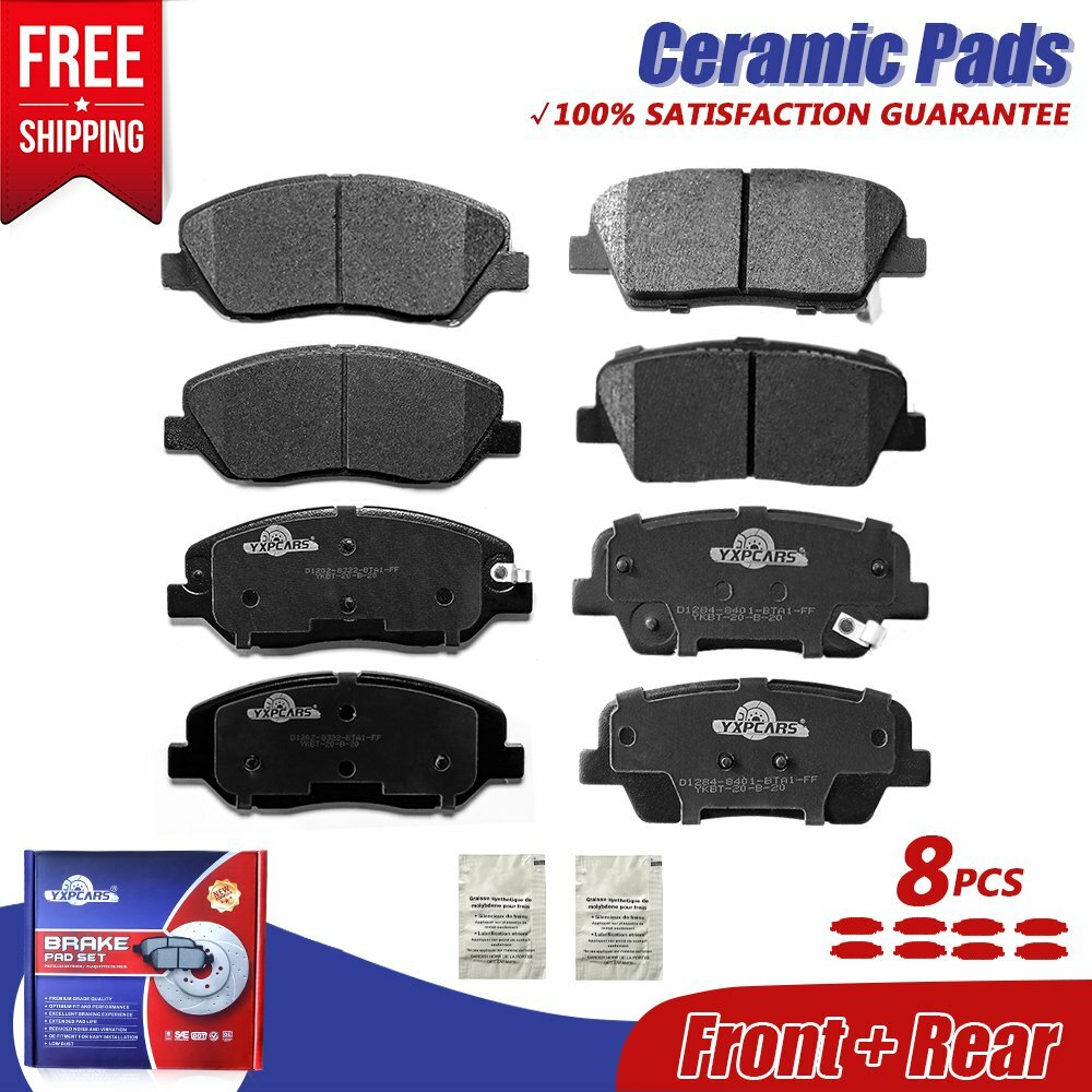 Front and Rear Ceramic Brake Pads Set For Hyundai Entourage, Kia Sedona ...