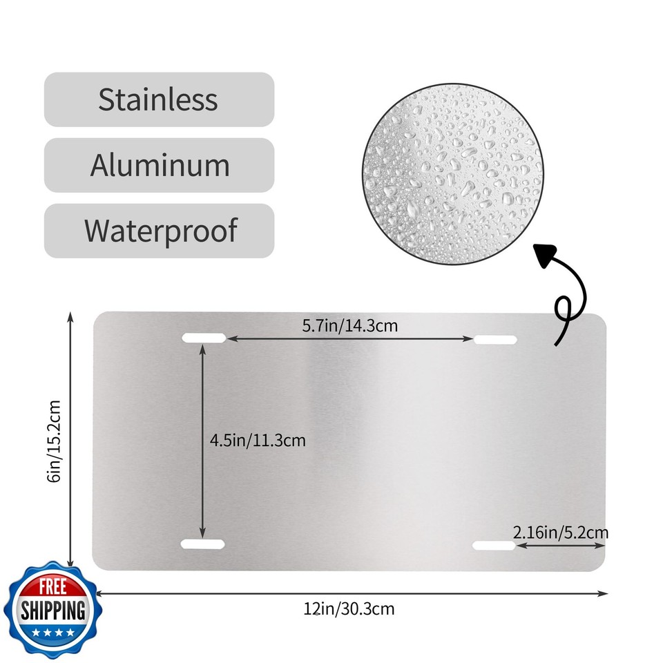 USA Flag Bigfoot License Plate Car Front License Plates with 4 Holes ...