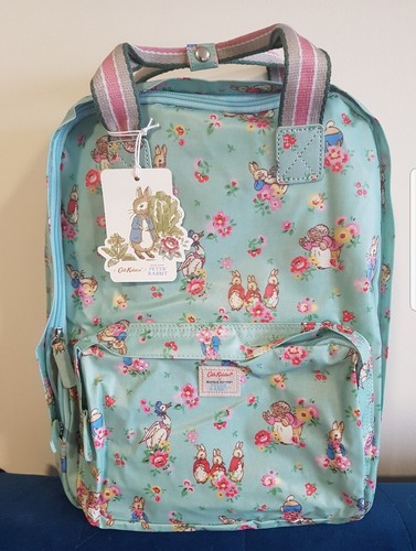 Cath Kidston WATER PROOF backpack BLUE PETER RABBIT with laptop ...