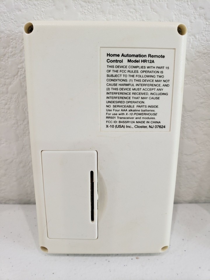 X10 Powerhouse Home Automation Remote Control HR12A For X10 Transceiver ...