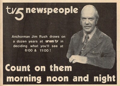 1975 WNEM FLINT MICHIGAN TV AD / JIM RUSH / ANCHORMAN NEWS REPORTER | eBay