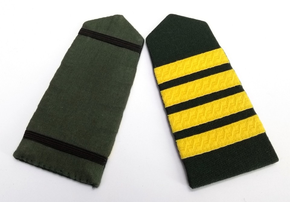 Shoulder Slides Officer Slide On Epaulettes Military Green With 4 Rank ...
