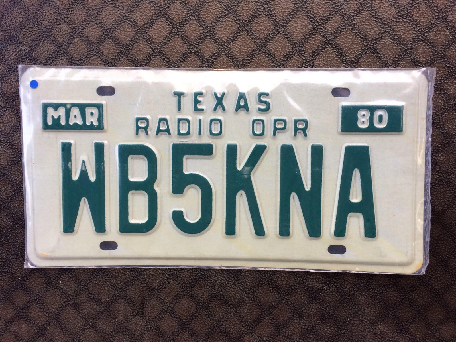 1980 TEXAS RADIO OPERATOR LICENSE PLATE WB5KNA | eBay