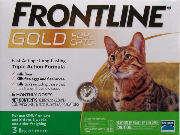 Frontline Gold Flea & Tick Treatment for Cats 1.5 lbs or more for sale ...
