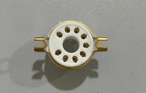 1x Gold Plated 9pin B9D MAGNOVAL Tube socket FOR EL504 EL519 PL519 ...