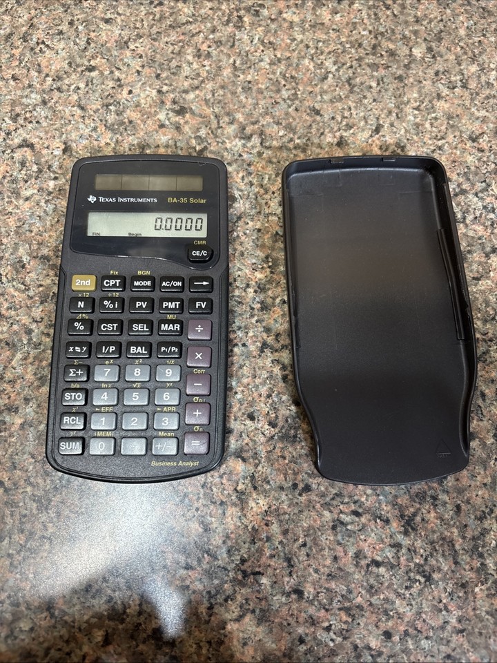 Texas Instruments BA-35 Solar Business Analyst Financial Calculator ...