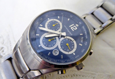 TCM Chronograph 228738 Quartz Wrist Watch Water Resistant 50M Stainless ...