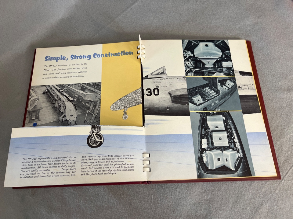 Vintage Military Jet Book RF-84F Thunderflash Production Republic ...