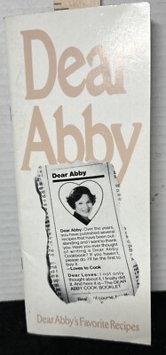 Dear Abby COOKBOOK Dear Abby's Favorite Recipes Abigail Van Buren ...