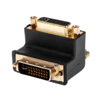 90 Degree Right Angled DVI 24+5 DVI-I Dual Link Male To Female ...