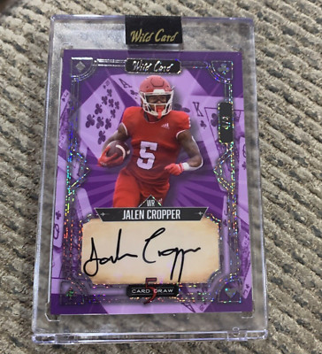 JALEN CROPPER 2023 WILD CARD 5 CARD DRAW AUTO 4/4 FRESNO STATE DALLAS ...
