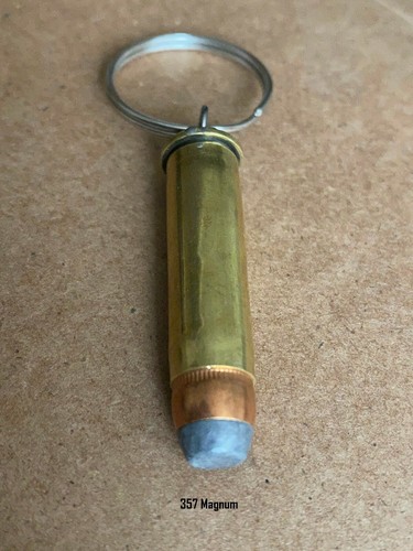 357 Magnum bullet keychain, handmade, FMJ Or SWC styles with keyring ...