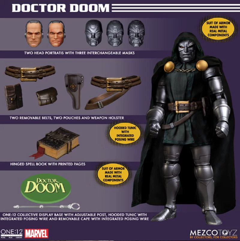 NEW!! Mezco Ant ONE: 12 Doctor Doom 6-inch Alloy Doll Collection In ...