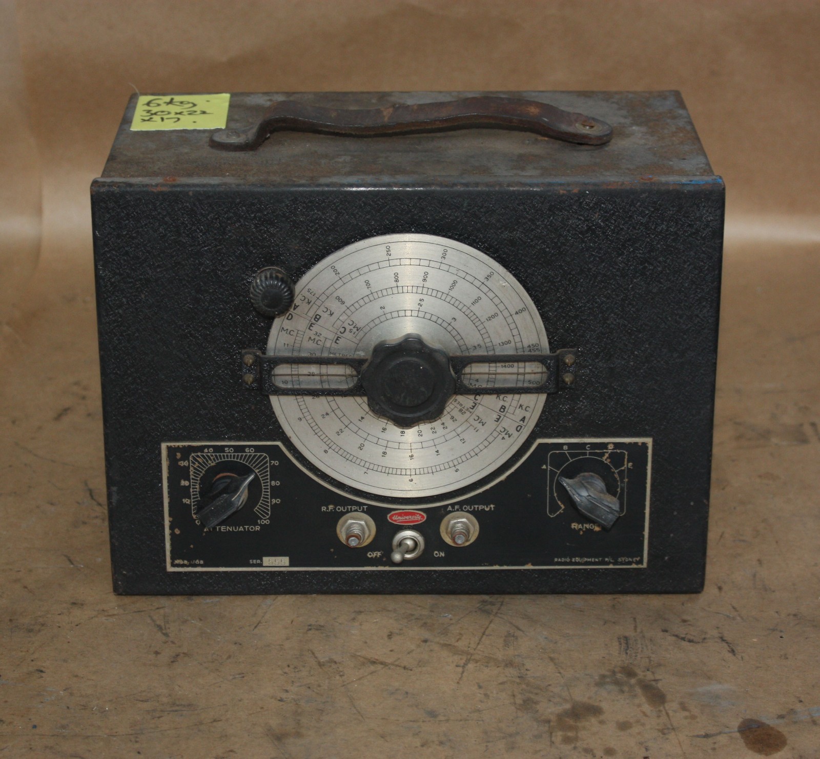 University Radio Equipment RF AF Oscillator SOB Valve VINTAGE TEST ...