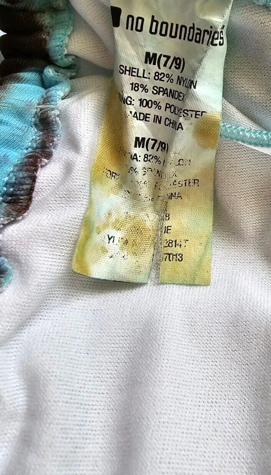 Womens No Boundaries BOHO Halter String Bikini Top Medium 7 9 Blue ...