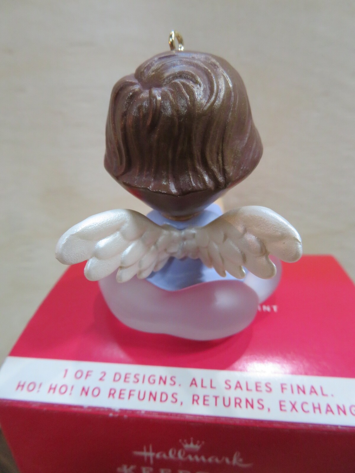 Hallmark Ornament 2016 Mary's Angel Surprise NIB Box Opened Periwinkle ...