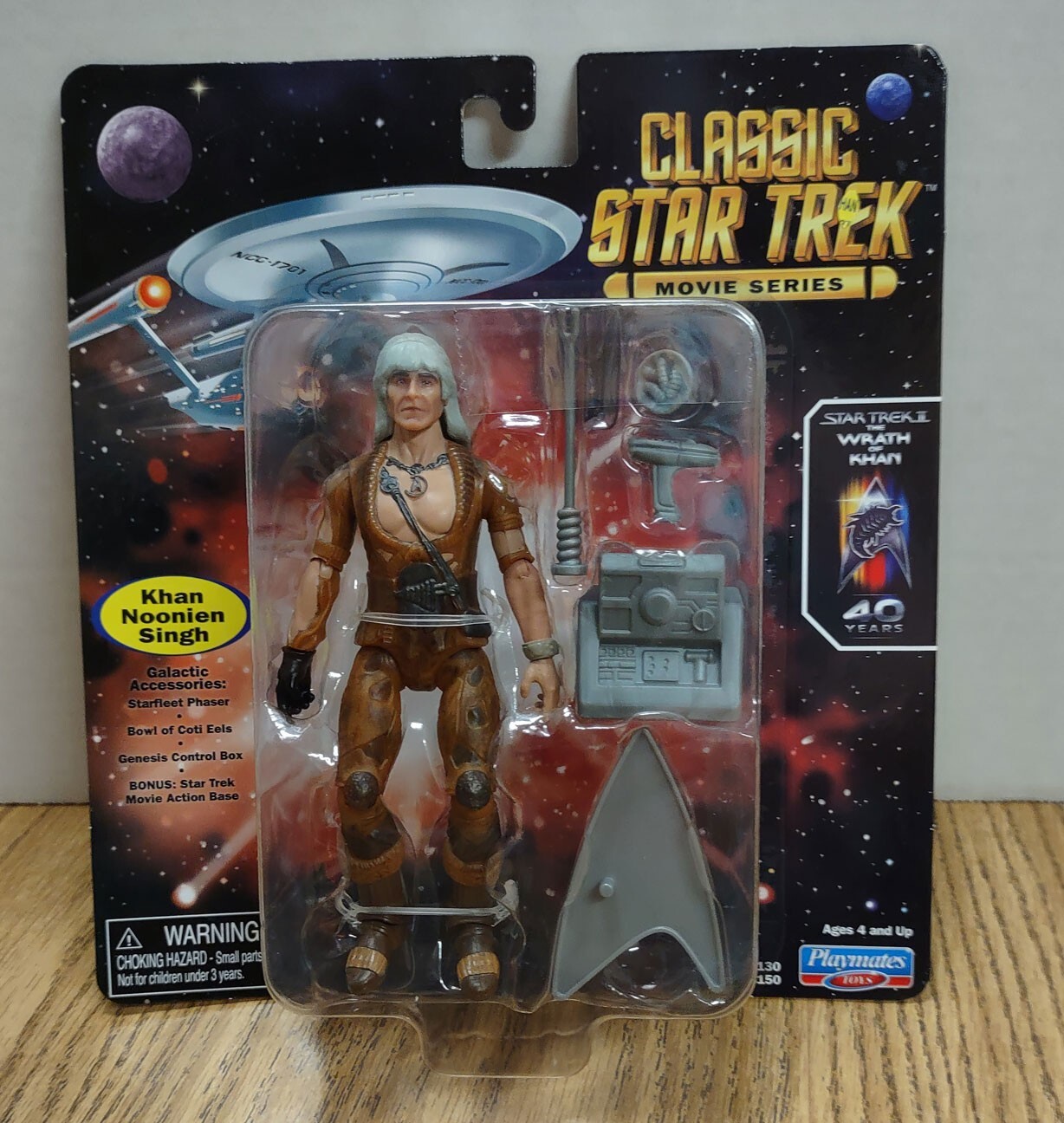 Star Trek Classic Movie Series KHAN Action Figure Playmates Wrath Of ...