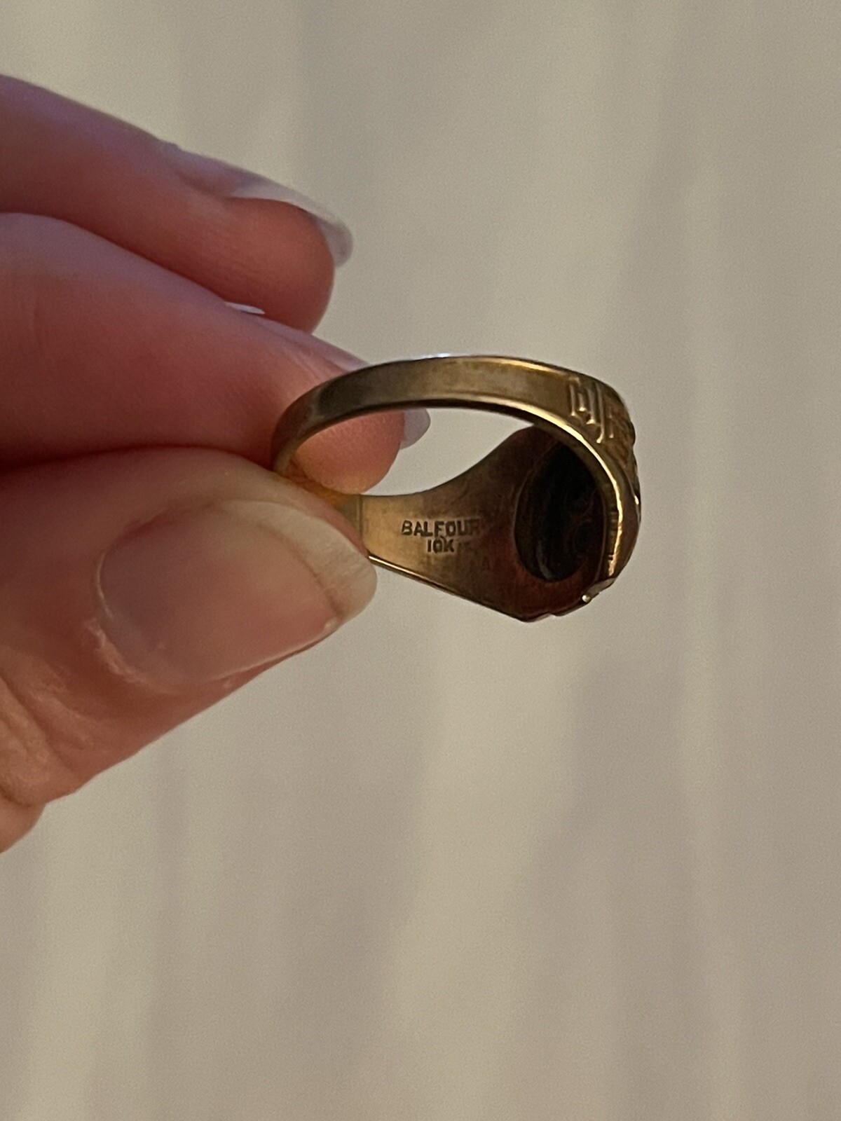 Balfour 10K 1936 Class Ring Engraved TTZ - Gem