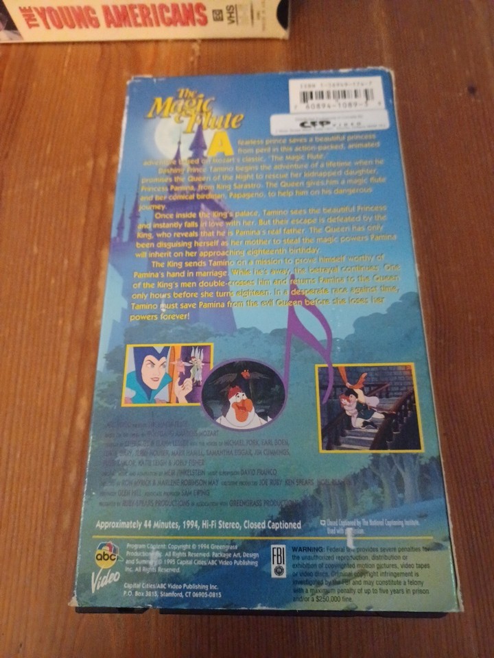 The Magic Flute (VHS, 1995) 760894108939| eBay