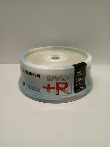 Fujifilm DVD+R Blank Discs 4.7 GB 120 Min DVD Recordable Disc – 25-pack ...