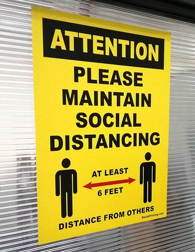 ATTENTION- Please Maintain Social Distancing Poster- 100 pack | eBay