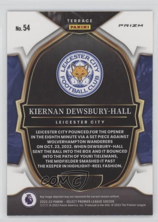 2022 Select Premier League Terrace Purple Mojo Prizm Kiernan Dewsbury ...