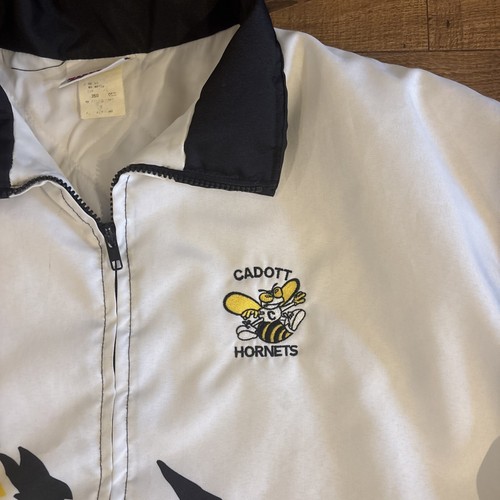Vintage 80’s Hartwell Sports Jacket “Cadott Hornets” WI Yellow/Black ...