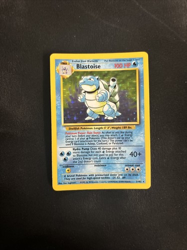 1999 Pokemon Blastoise Holo Base Set Unlimited 2/102 Rare NM-MINT ...