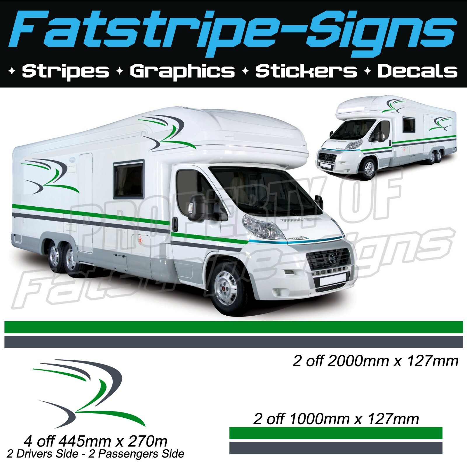 MOTORHOME VINYL STRIPES GRAPHICS STICKERS DECALS CAMPER VAN RV CARAVAN ...