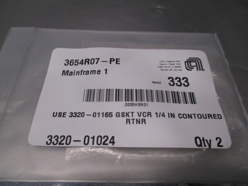 2 AMAT 3320-01024,3320-01165 GSKT VCR 1/4 NI CONTOURED RTNR, 109022 | eBay