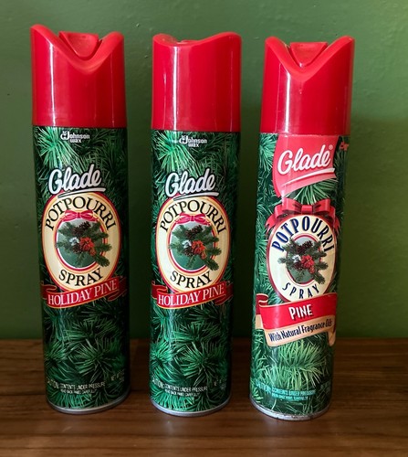 GLADE HOLIDAY PINE POTPOURRI AIR FRESHENER SPRAY 3 CAN VINTAGE Prop | eBay