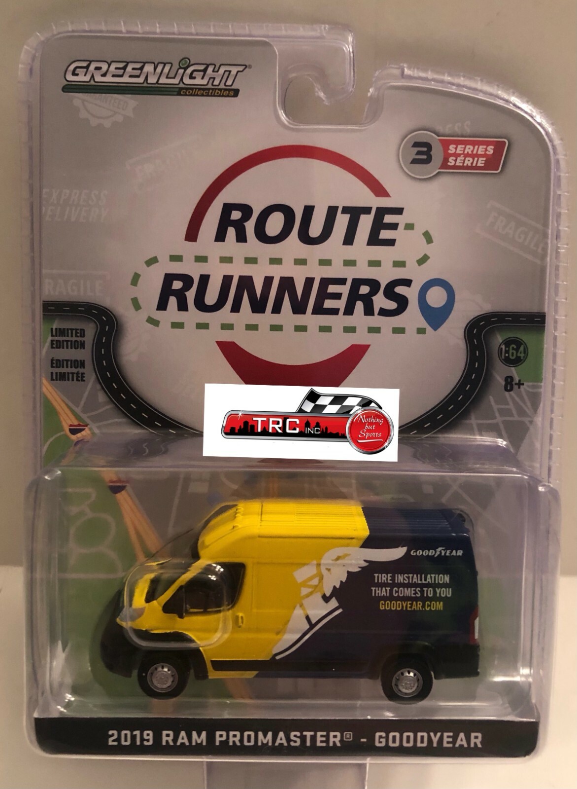 Greenlight Route Runners S-3 2019 Ram Promaster Goodyear 1:64 FREE SHIP ...