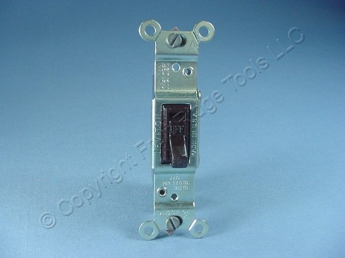 2 Leviton Brown Framed Toggle Wall Light Switches Single Pole 15A 120V ...