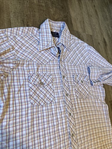 COWBOY WESTERN LARIAT MEN'S PEARL SNAP PLAID SHIRT LARGE Long Sleeve | eBay
