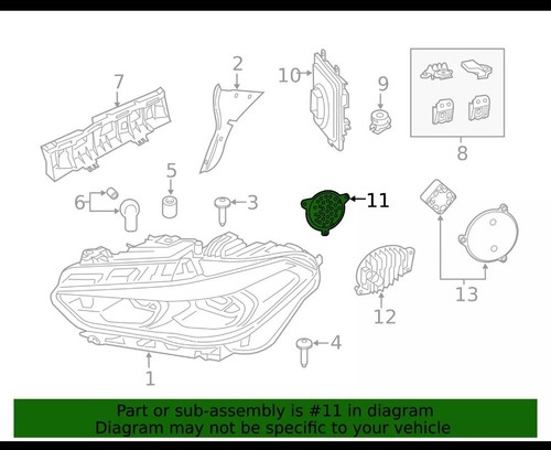 New Genuine BMW Headlight LED module 63119477986 BMW X5 X6 X7 G05 G06 ...