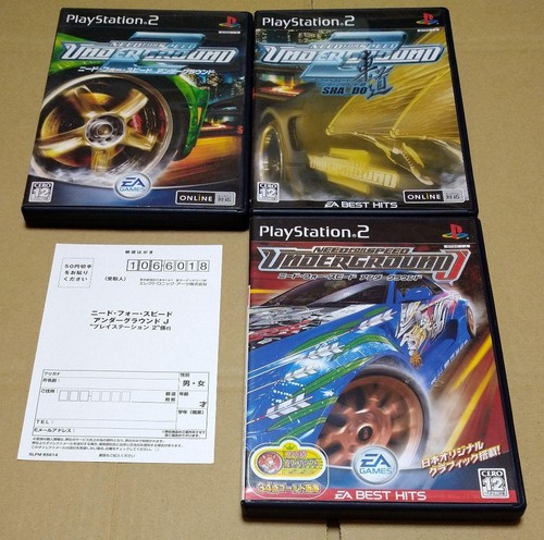 Need for Speed Underground PS2 3 Game Set PlayStation 2 Racing Classics ...