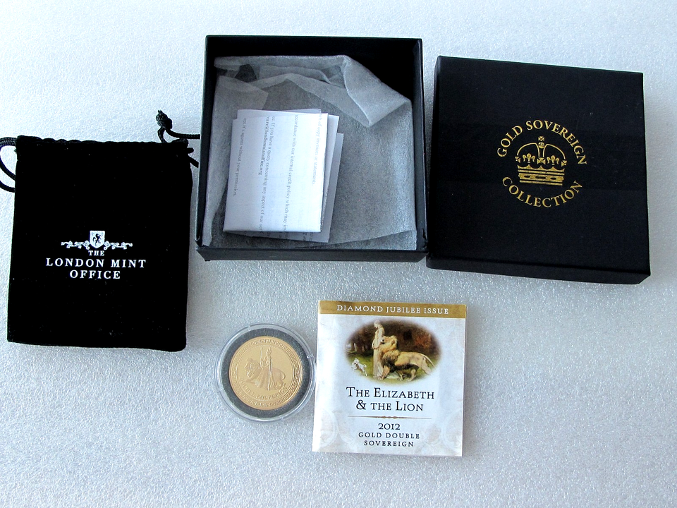 2012 GREAT BRITAIN 2 POUND DOUBLE SOVEREIGN GOLD COIN ELIZABETH II ...