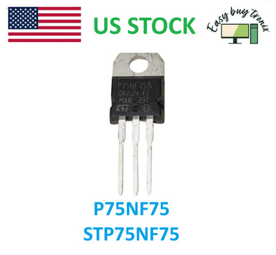 20pcs STMicroelectronics P75NF75 STP75NF75 TO-220 MOSFET N-Ch 75 Volt ...