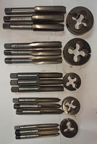TAP DIE SET BSB BSCY CYCLE 26 TPI THREAD - 1/4 ,5/16 ,3/8 ,7/16 ,1/2 X ...