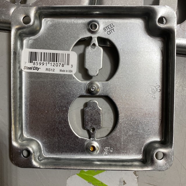 RS12 Steel City Duplex Receptacle Square Device Cover for sale online ...