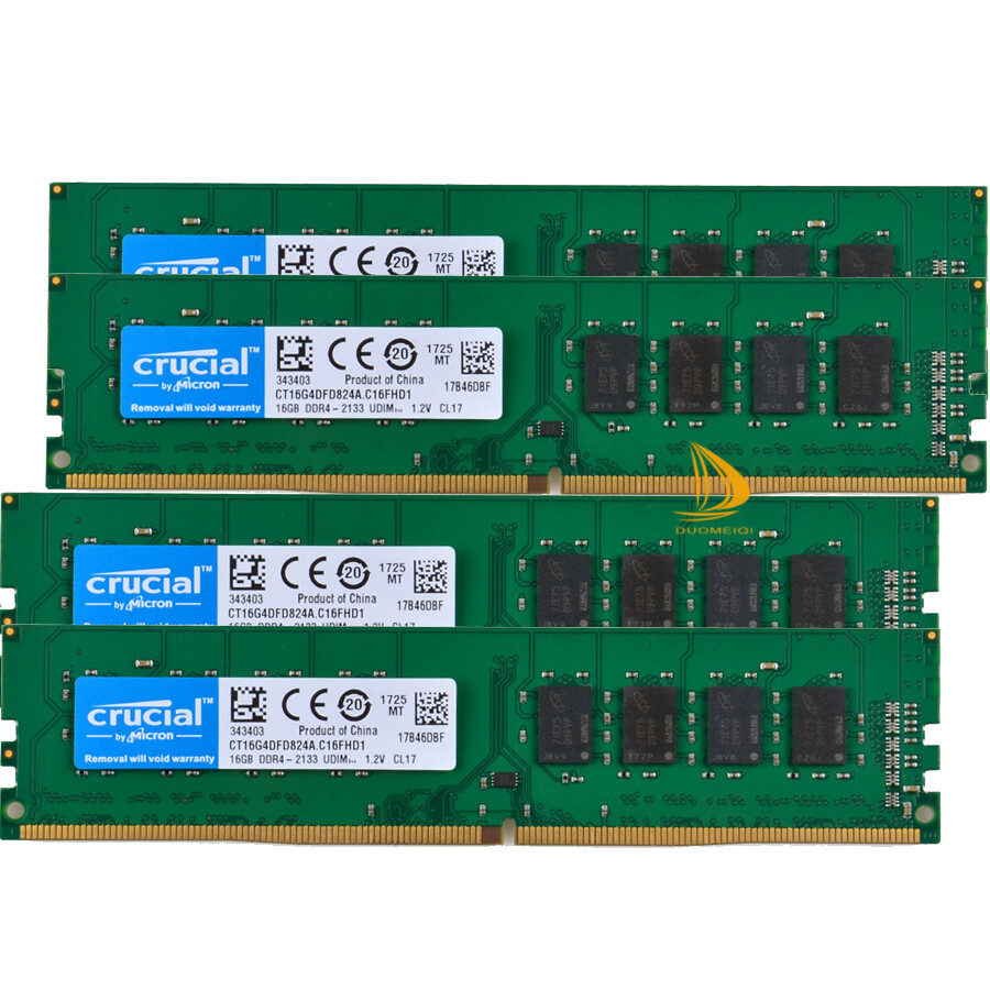Crucial Kits 4x 16GB 2RX8 PC4-2133P DDR4 17000MHz CL15 UDIMM Desktop ...