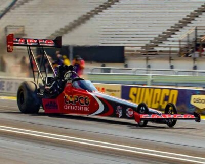 STEVE TORRENCE CAPCO TOP FUEL CAR RUNNING DOWN TRACK 8X10 GLOSSY PHOTO ...