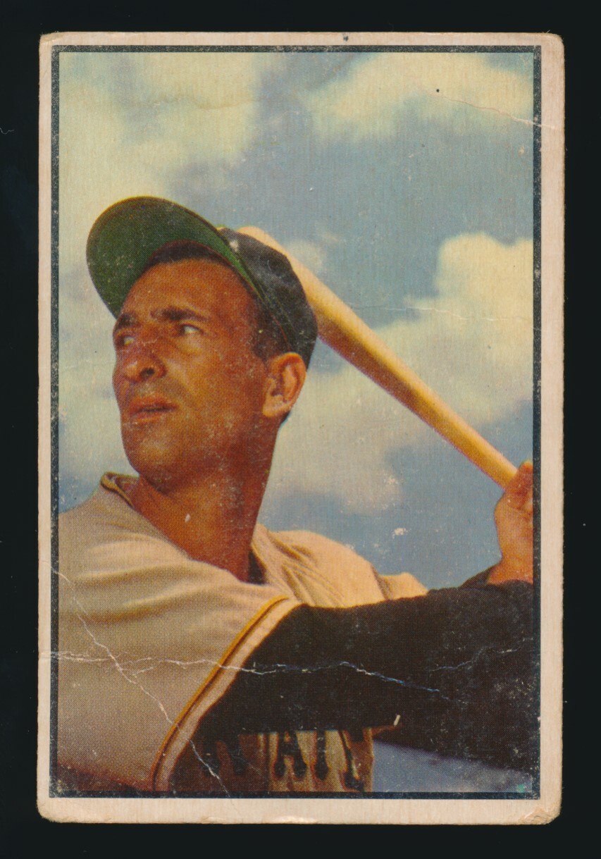 1953 Bowman Color Baseball -#160 CAL ABRAMS (Brooklyn Dodgers) -High ...