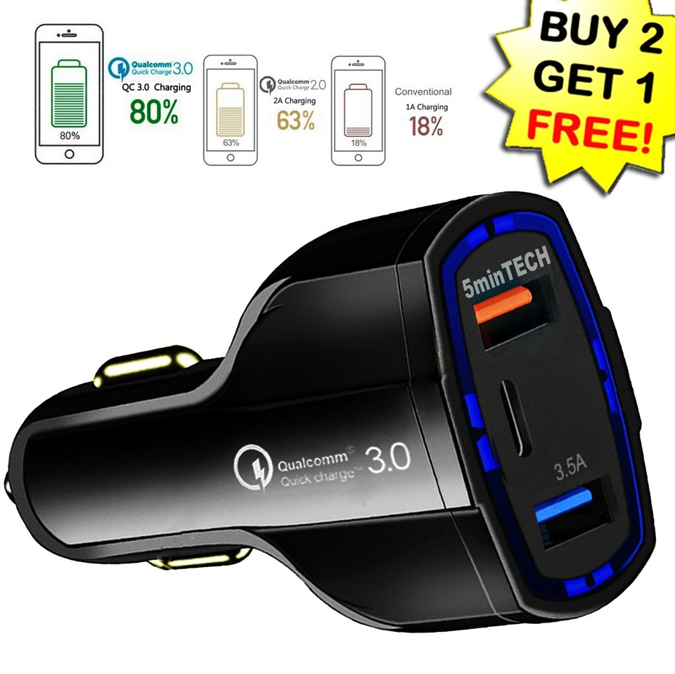 USB Fast Quick CAR Charger Adapter (16W / 5,9,12V / 3.1A) for Android ...