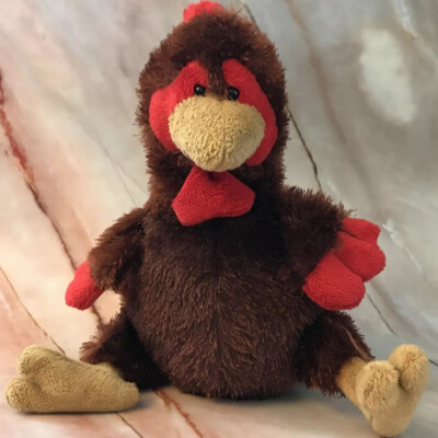Ganz Rooster Plush Stuffed Animal barn yard toy sparkle small size E | eBay