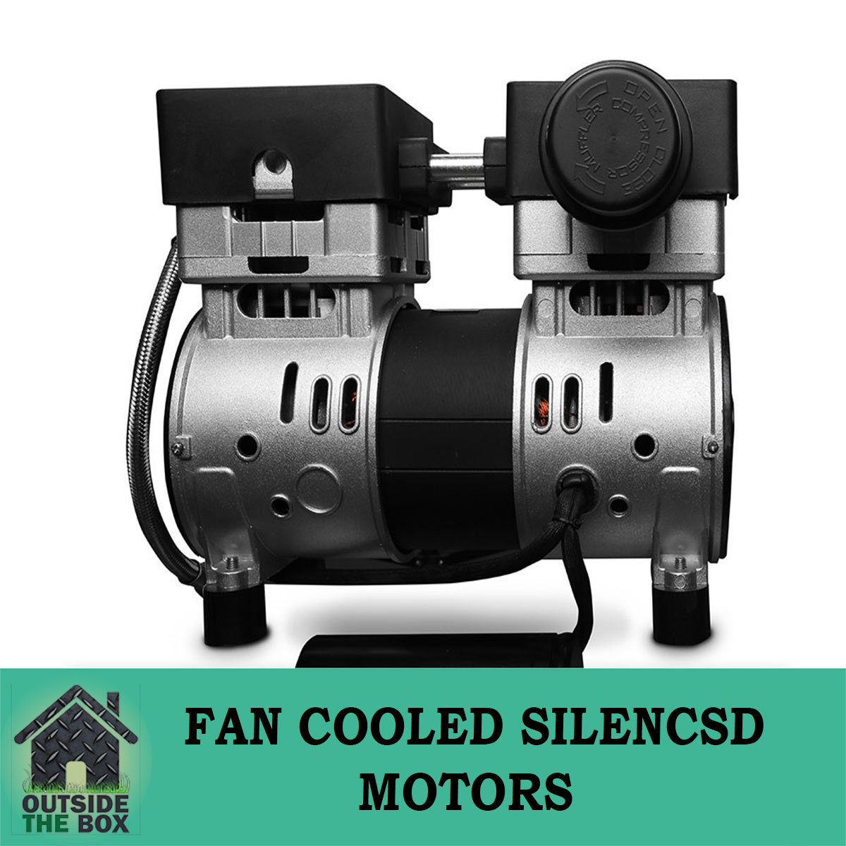 Chicago HUSH30 Aluminium Silenced 30L Air Compressor Rubber Dampener ...