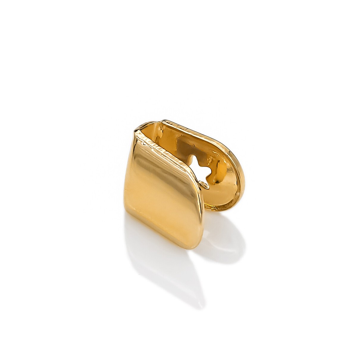Removable Gold Tooth Cap 14K Gold Plated Single Cap Grillz - Plain K9 ...