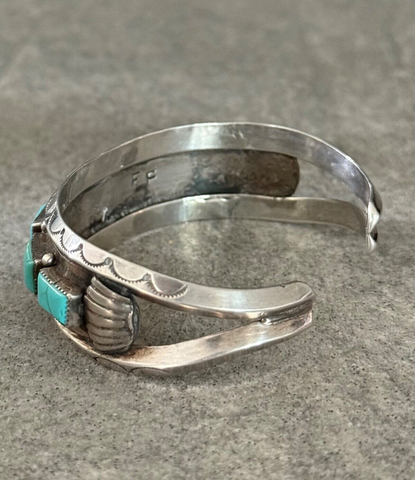 Vintage Native American Navajo SEVEN Turquoise CARINATED Sterling ...