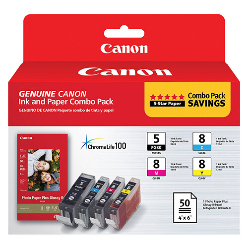 Canon 0628B027 (PGI-5BK/CLI-8 C/M/Y) Standard Yield Ink Combo Pack | eBay